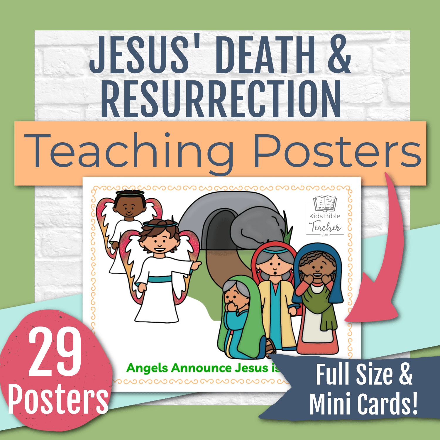 Jesus' Death and Resurrection Teaching Posters and Mini Cards - Easter ...
