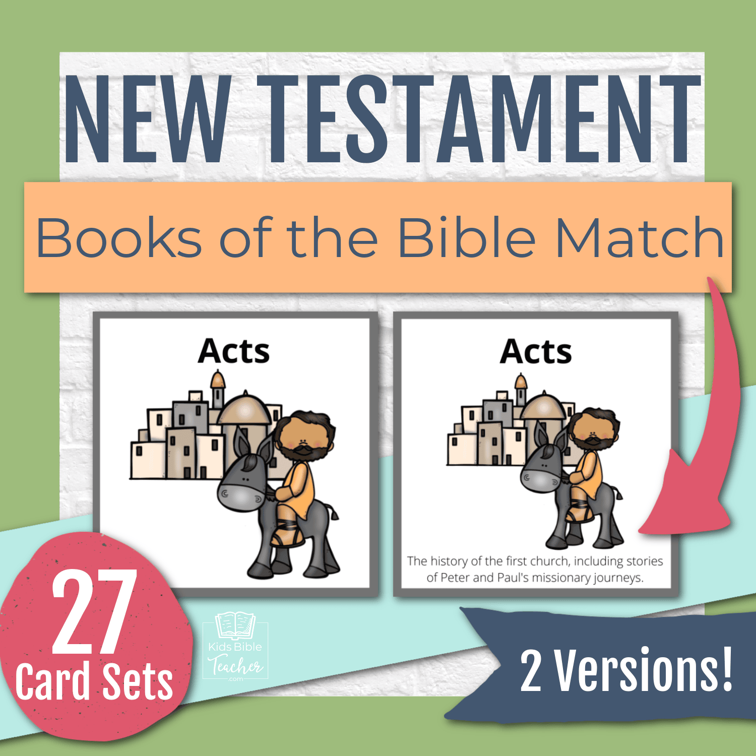 Bible Match Game - Bible Memory Game for New Testament Books of the Bi ...