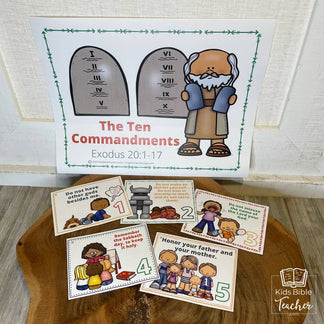 Ten Commandments Teaching Posters and Mini Cards for Protestants – Kids ...