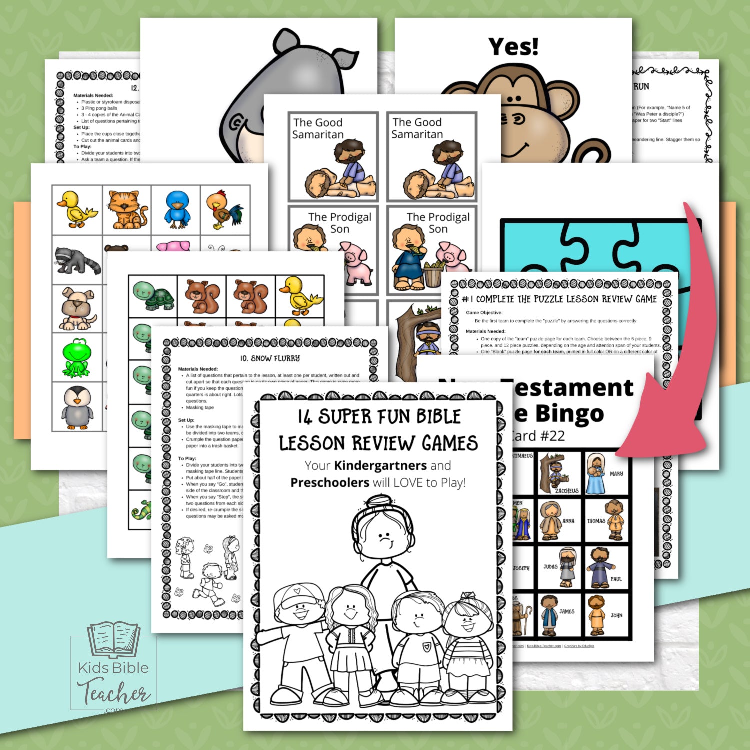 14 SUPER FUN Bible Lesson Review Games for Preschool and Kindergarten ...