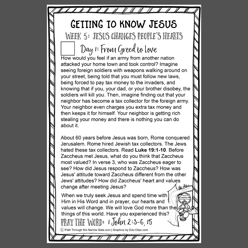 Getting To Know Jesus Bible Reading Pack – Kids Bible Teacher