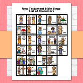 Bible Bingo New Testament Characters - Bible Games for Youth – Kids ...