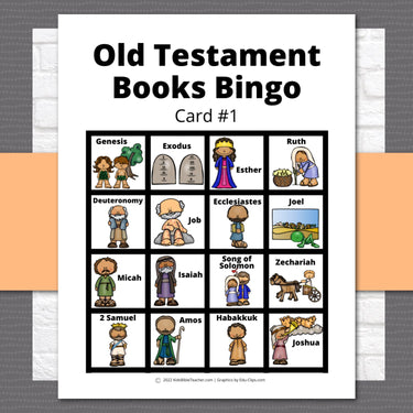 Bible Bingo - Old Testament BOOKS Bible Games for Kids – Kids Bible Teacher