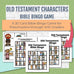 Bible Bingo - Old Testament CHARACTERS Bible Games for Kids – Kids ...