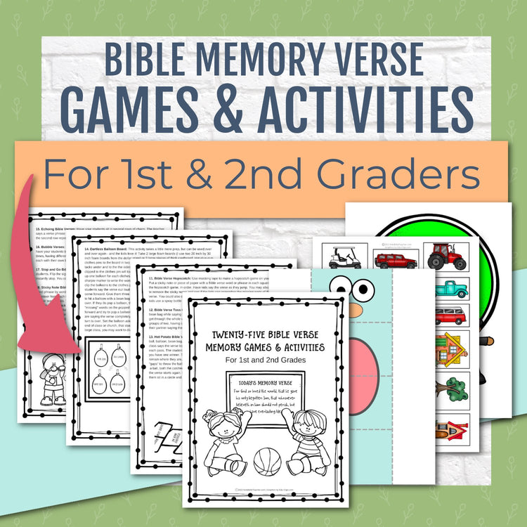 25 Bible Verse Memory Games and Activities for 1st and 2nd Graders ...
