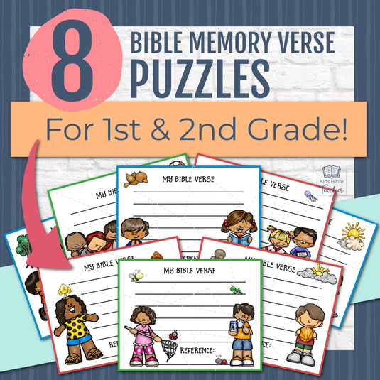 8 Bible Verse Memory Puzzles for 1st and 2nd Graders – Kids Bible Teacher