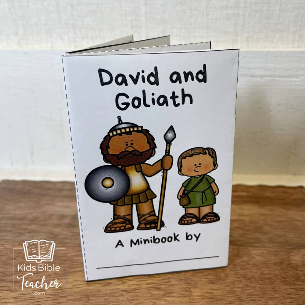 David and Goliath Mini Book Bible Craft for Kids – Kids Bible Teacher