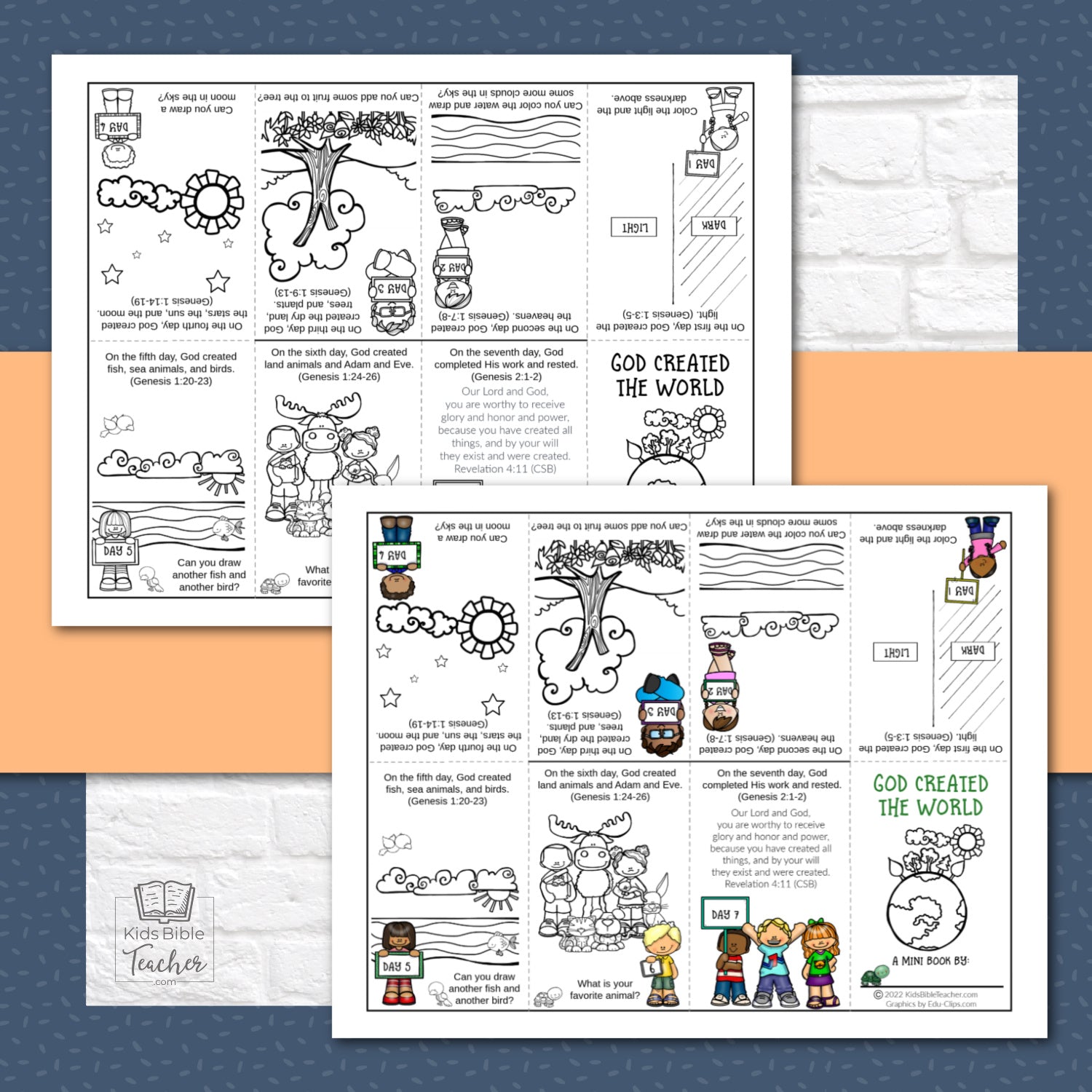 Creation Mini Book Bible Craft for Kids – Kids Bible Teacher