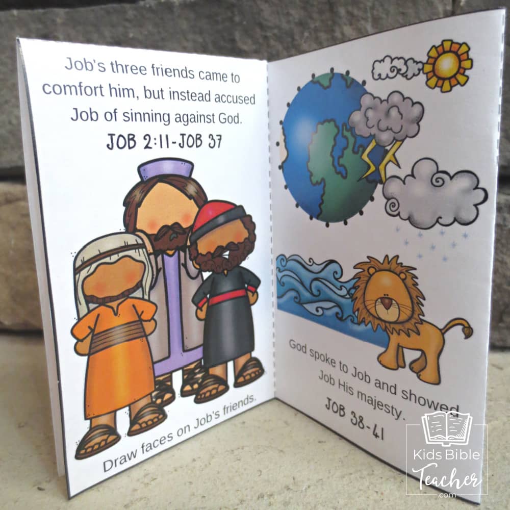 Job Bible Story Craft for Kids Mini Book – Kids Bible Teacher