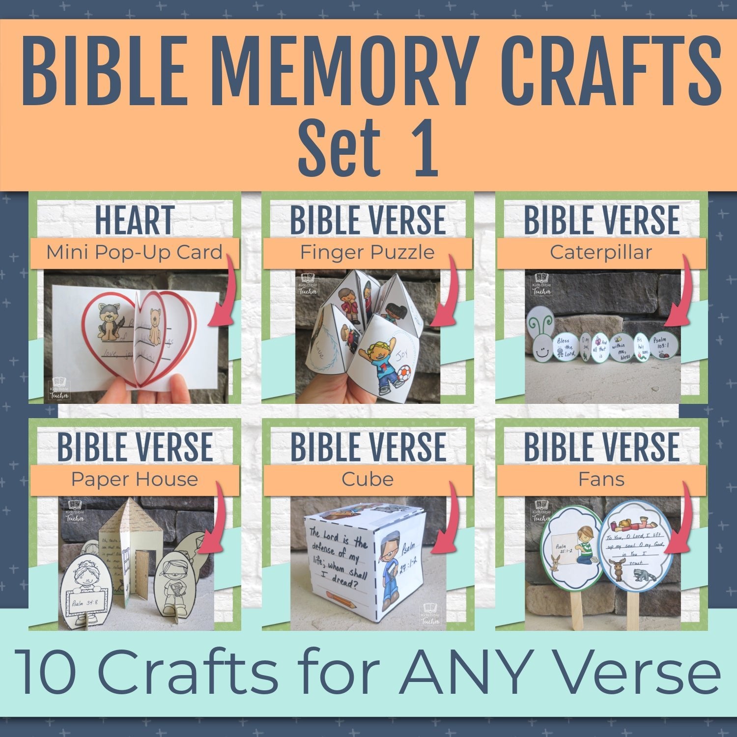 10 Bible Crafts to Help Kids Memorize ANY Bible Verses Set One – Kids ...