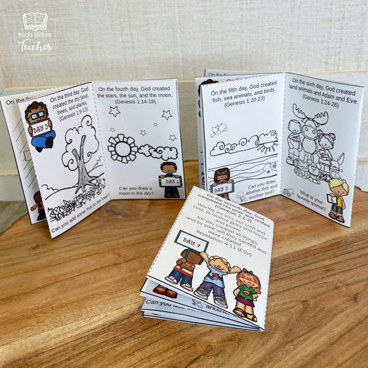 Creation Mini Book Bible Craft for Kids – Kids Bible Teacher