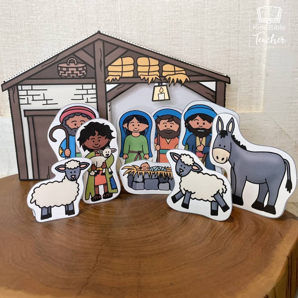 Jesus' Birth Paper Nativity Scene Craft for Christmas | Advent Christm ...