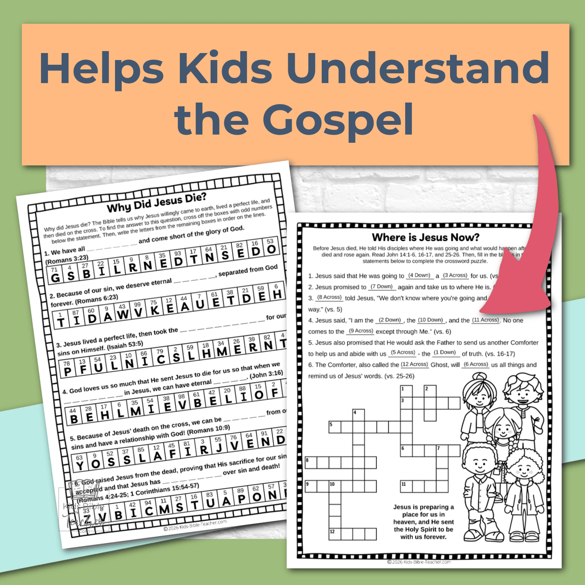Jesus' Resurrection Easter Bible Story Activity Pages – Kids Bible Teacher