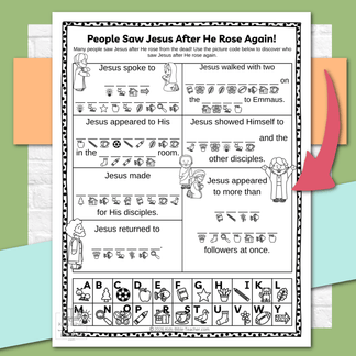 Jesus' Resurrection Easter Bible Story Activity Pages – Kids Bible Teacher