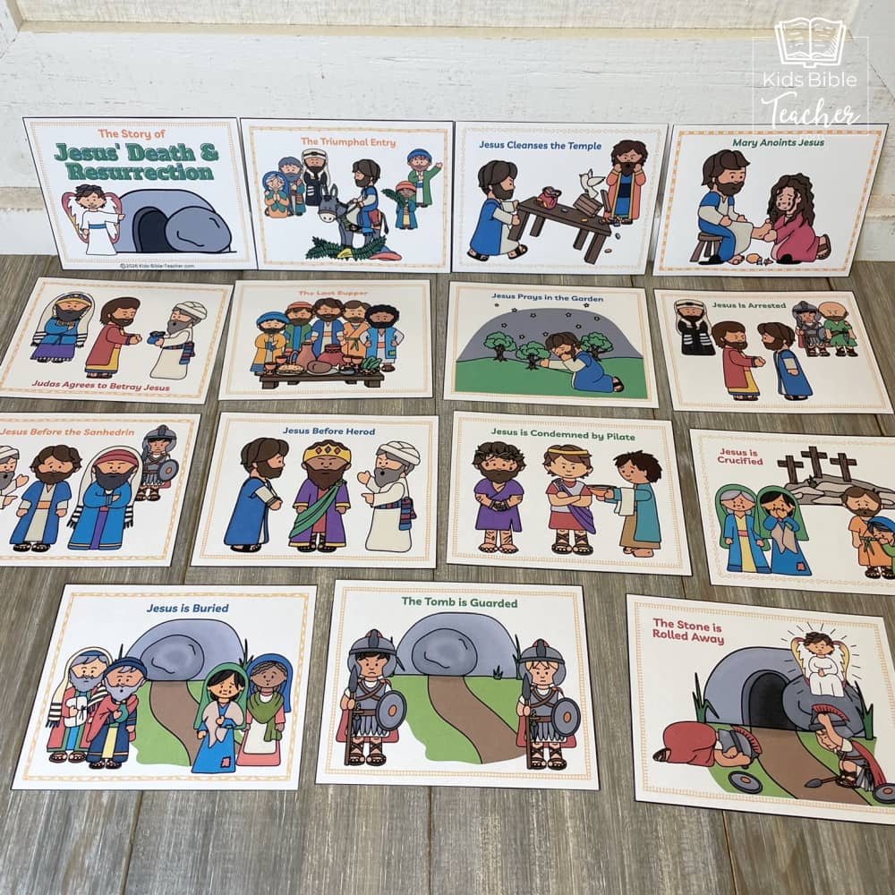 Jesus' Death and Resurrection Teaching Posters and Mini Cards - Easter ...
