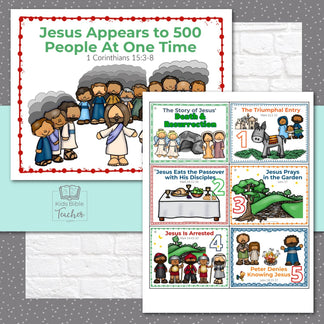 Jesus' Death and Resurrection Teaching Posters and Mini Cards - Easter ...
