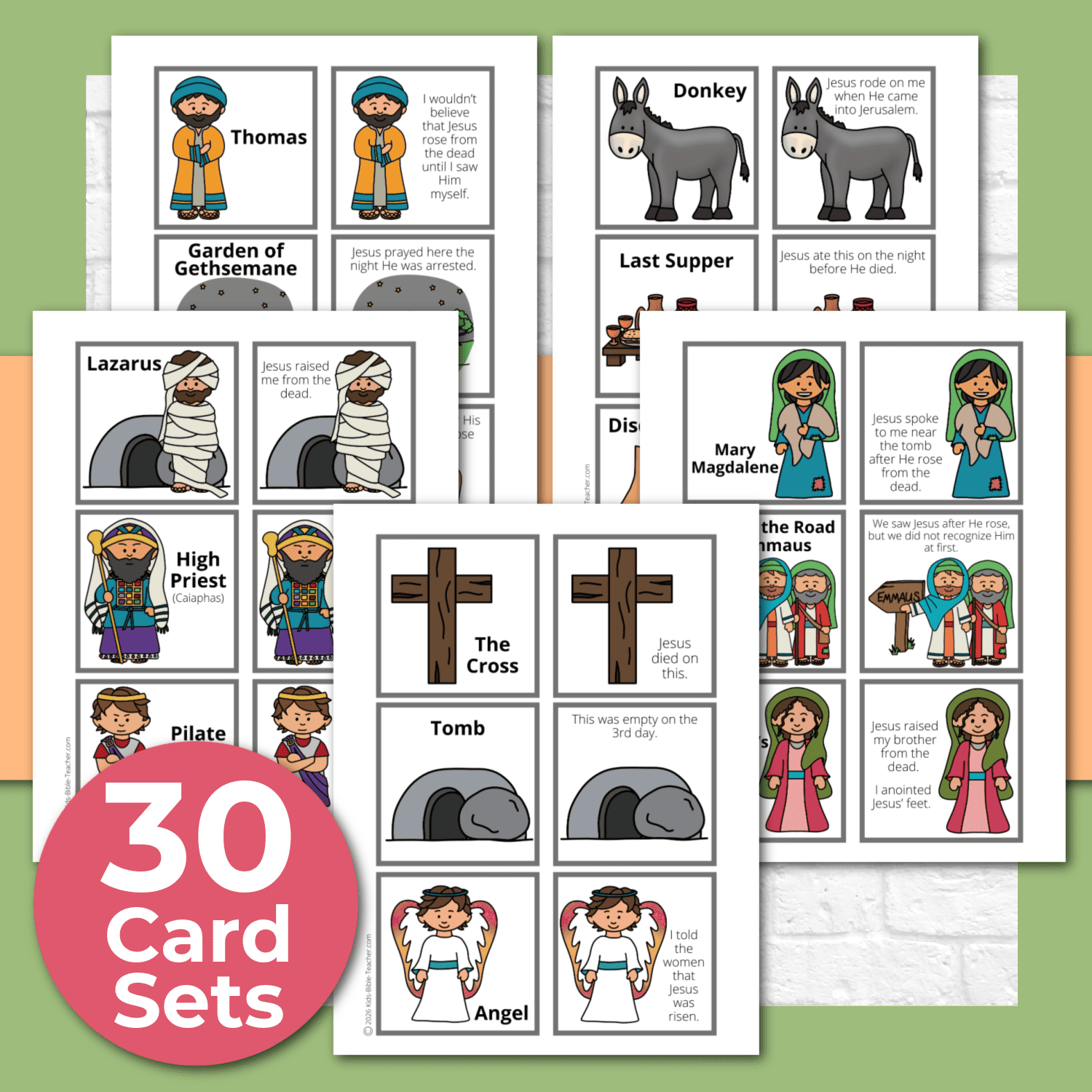 Jesus' Death & Resurrection Bible Match Game - Easter Bible Memory Gam ...