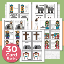 Jesus' Death & Resurrection Bible Match Game - Easter Bible Memory Gam ...