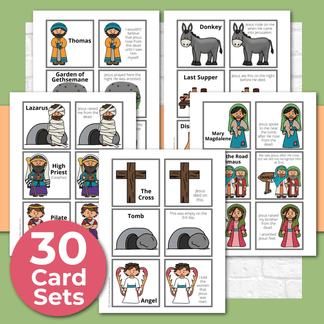 Jesus' Death & Resurrection Bible Match Game - Easter Bible Memory Gam ...