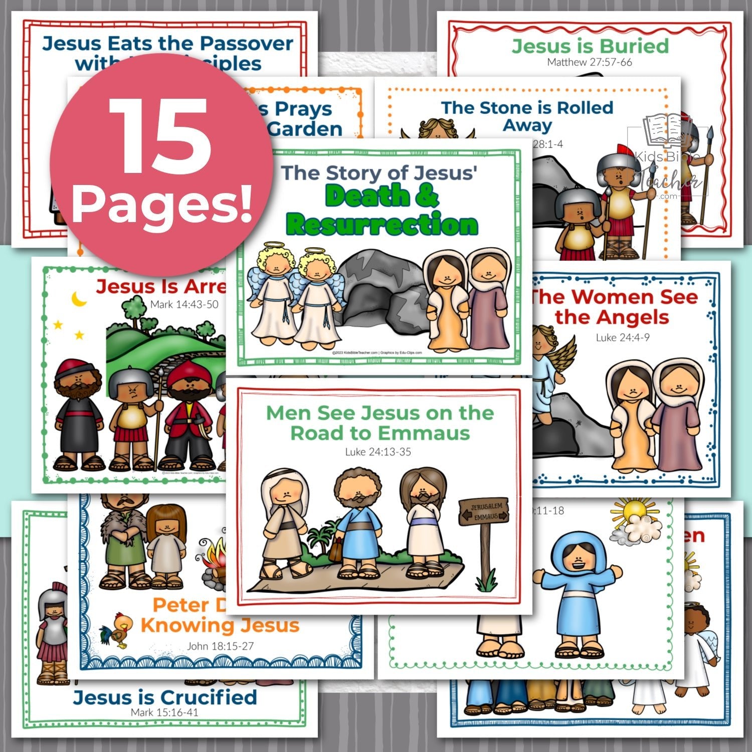 Jesus' Death and Resurrection Teaching Posters and Mini Cards - Easter ...