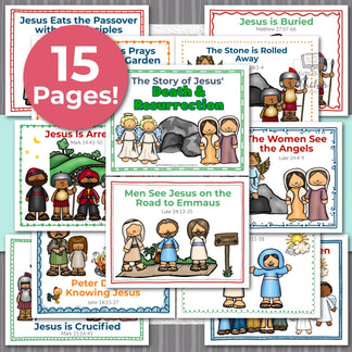 Jesus' Death and Resurrection Teaching Posters and Mini Cards - Easter ...