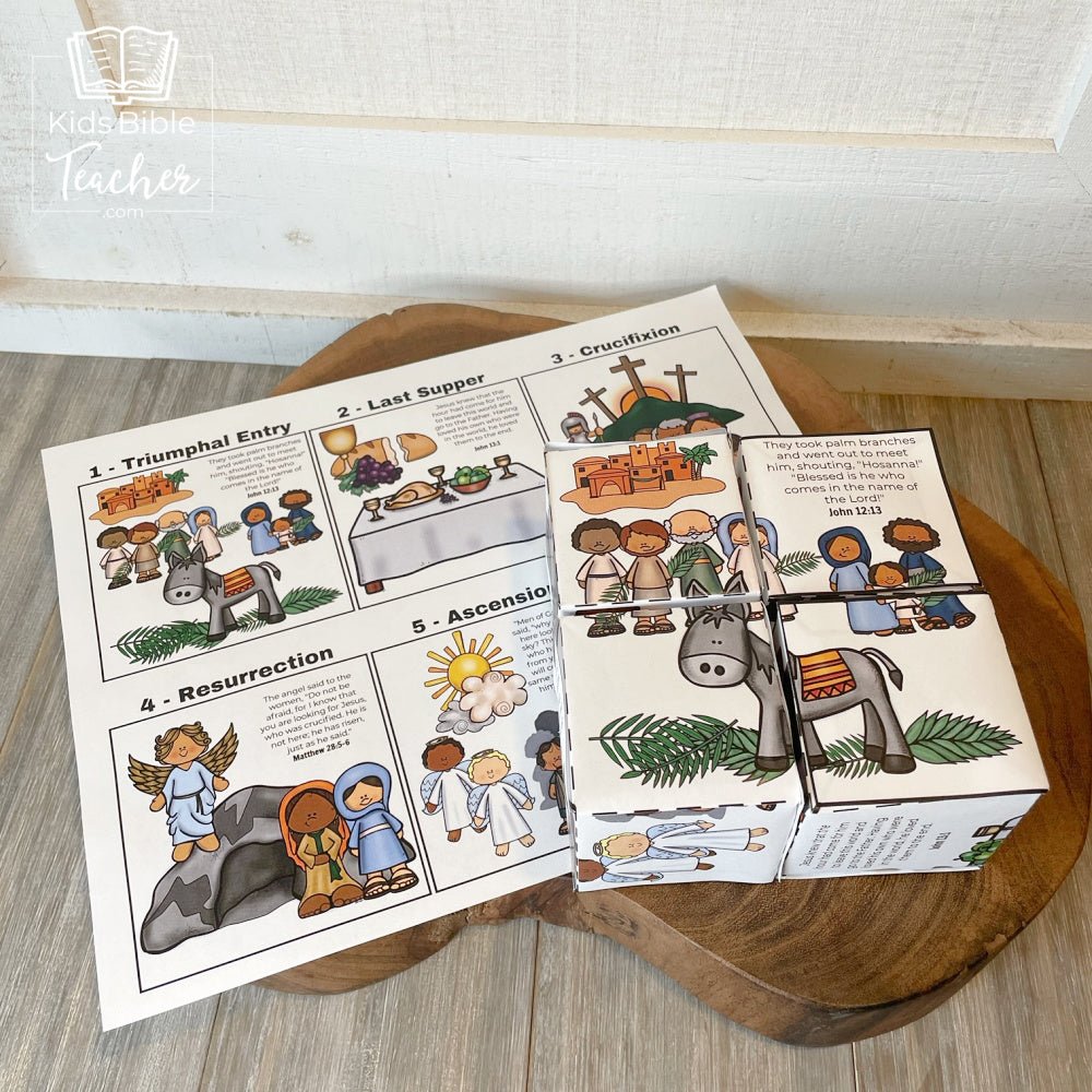 Easter Story Box Puzzle Craft Jesus' Resurrection Activity for Kids ...