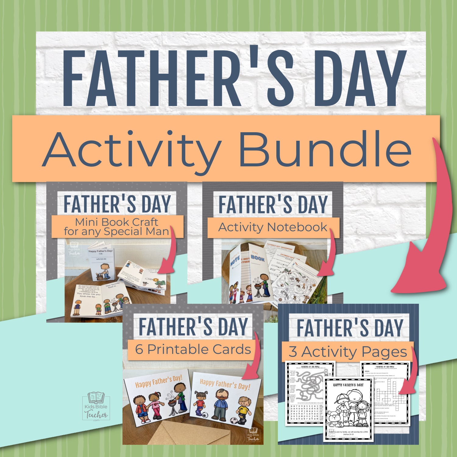 Father's Day Bundle Including Father's Day Cards, Activity Notebook, G ...