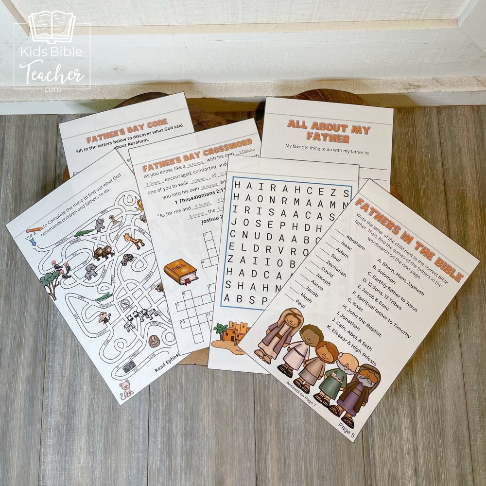 Father's Day Craft Activity Notebook with Bible Verses for Kids – Kids ...
