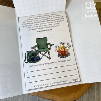 Father's Day Craft Activity Notebook with Bible Verses for Kids – Kids ...