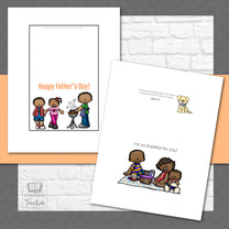 Father's Day Printable Cards with Bible Verses for Kids to Make, Set o ...