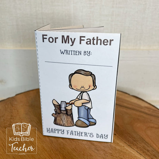 Father's Day Mini Book Craft with Bible Verses Gift for Dads – Kids ...