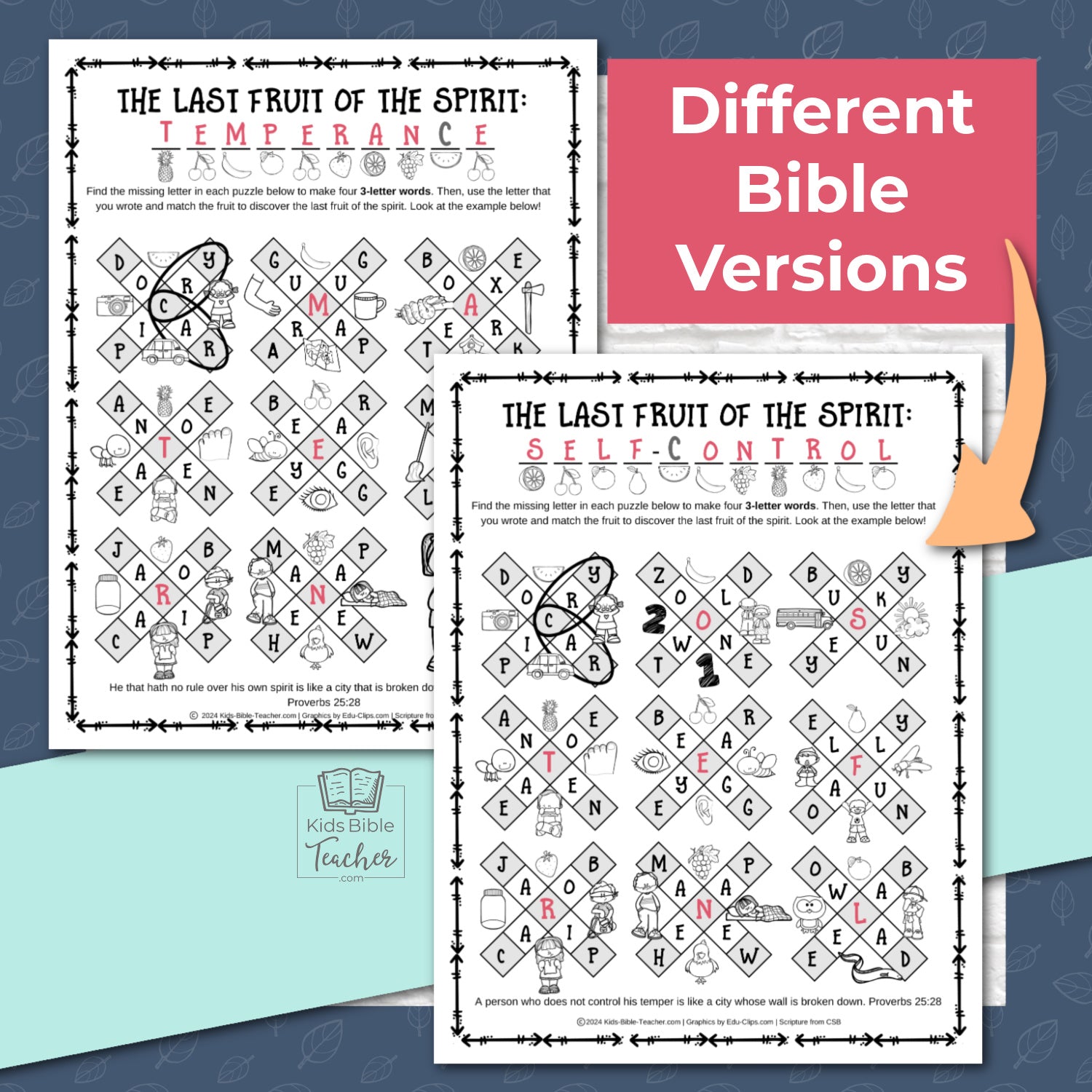 Fruit of the Spirit Activity Pages – Kids Bible Teacher