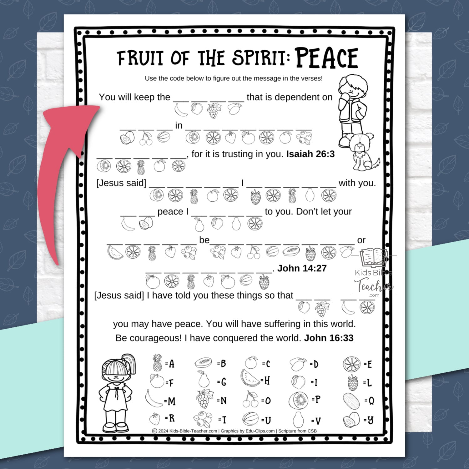 Fruit of the Spirit Activity Pages – Kids Bible Teacher