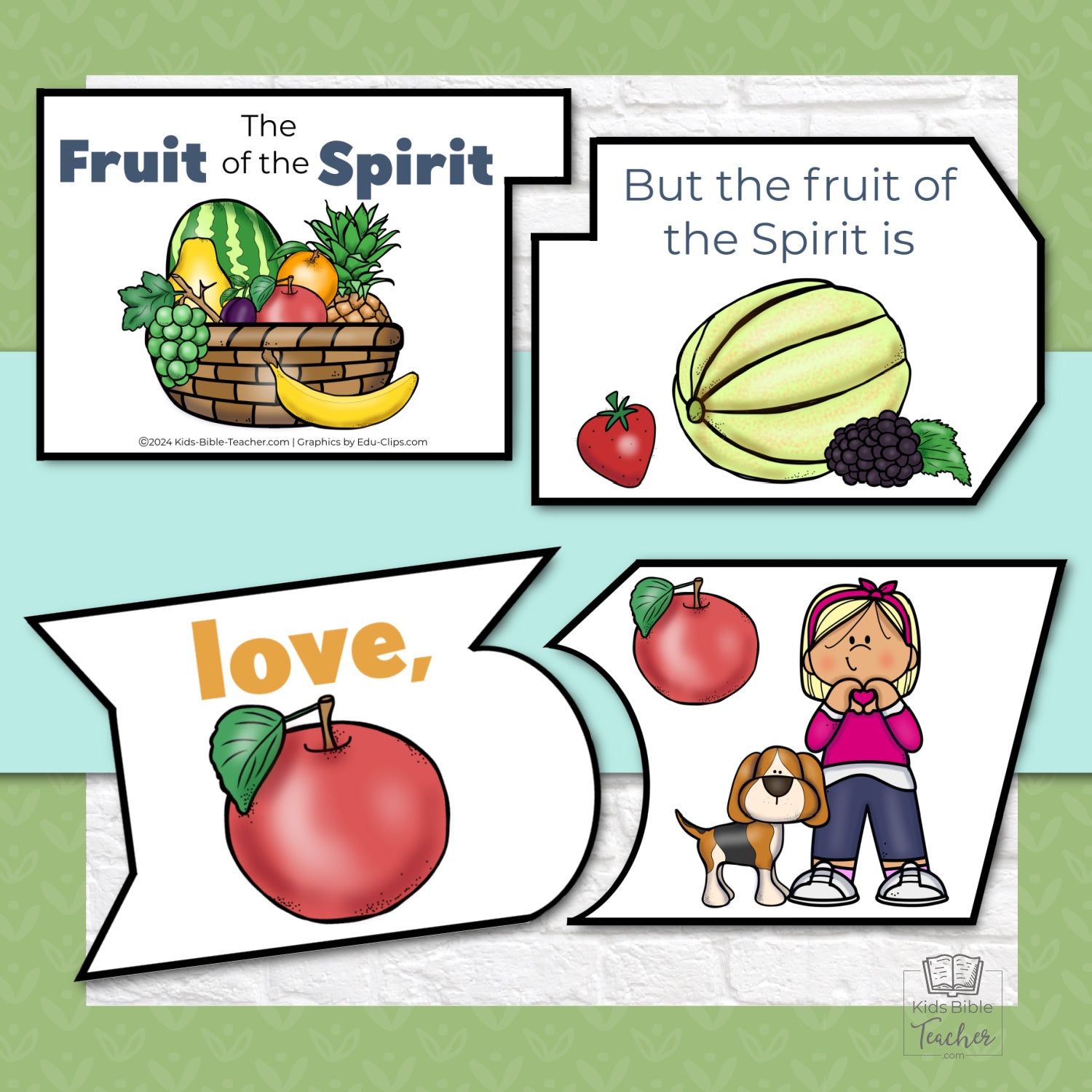 Fruit of the Spirit Puzzle for Kids with Galatians 5:22-23 – Kids Bible ...