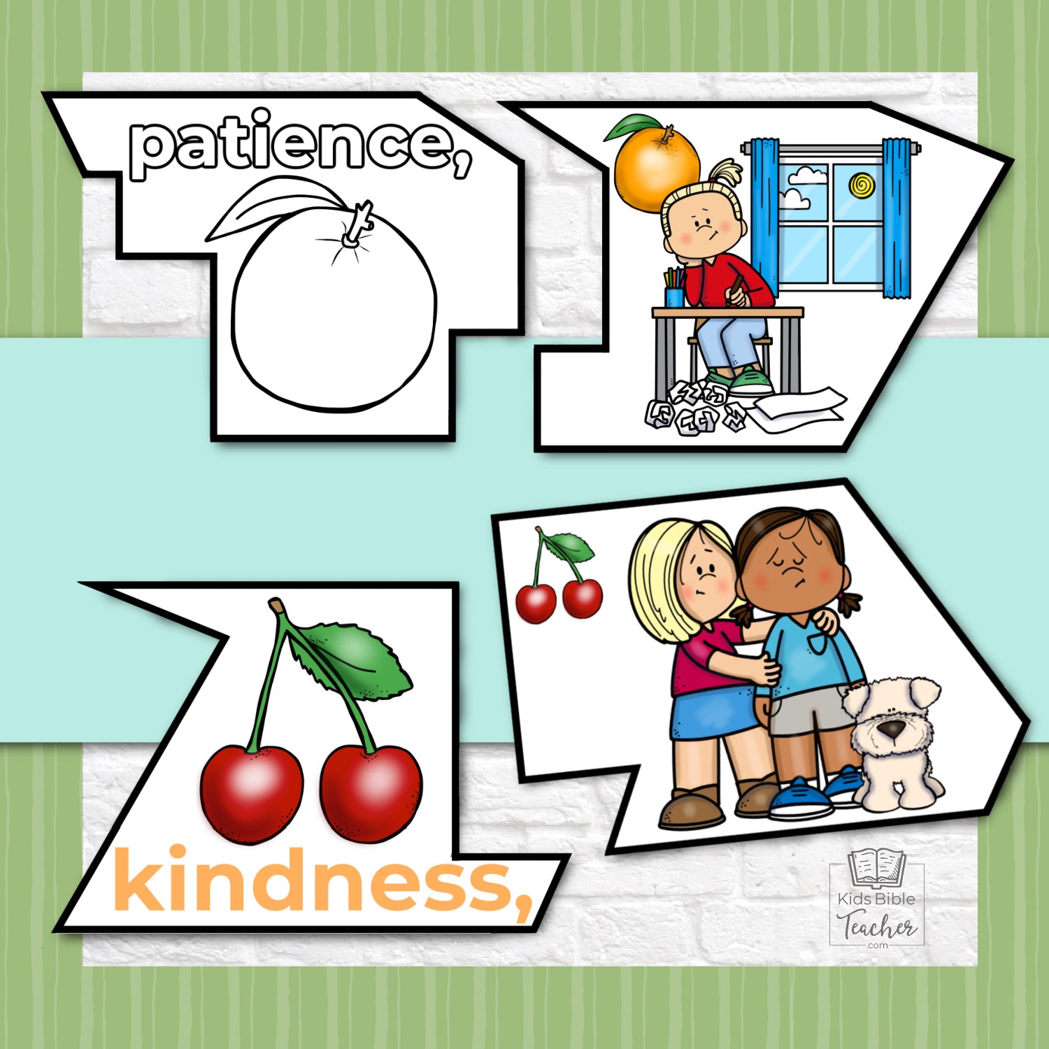 Fruit of the Spirit Puzzle for Kids with Galatians 5:22-23 – Kids Bible ...