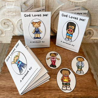 God Loves Me Mini Book Craft with Bible Verses about God's Love – Kids ...
