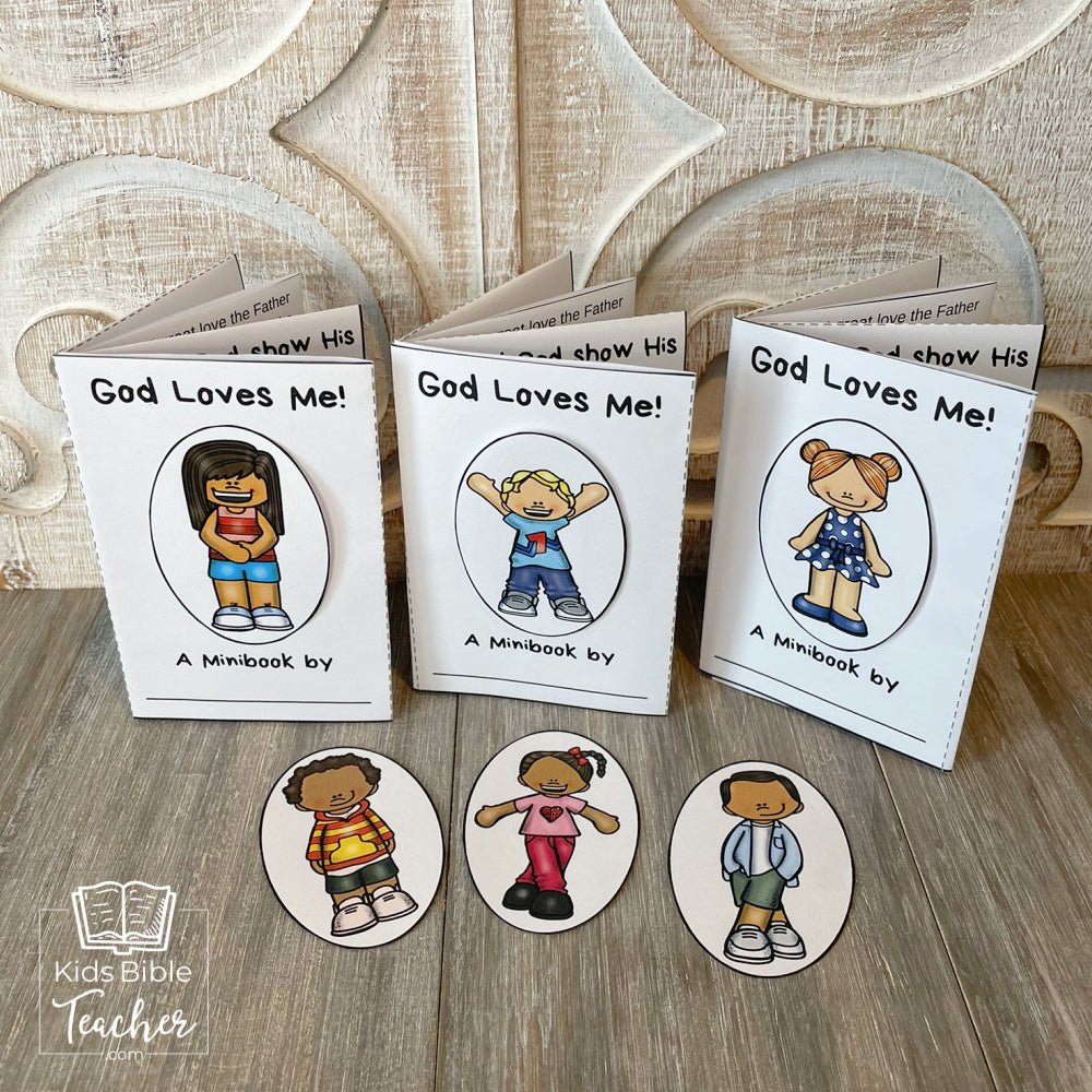 God Loves Me Mini Book Craft with Bible Verses about God's Love – Kids ...