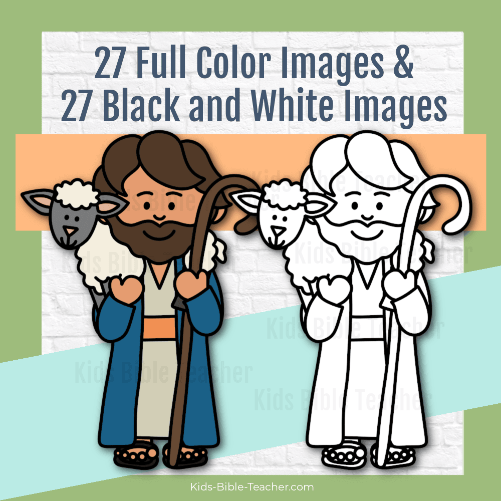 Psalm 23 | The Good Shepherd Clip Art Set – Kids Bible Teacher