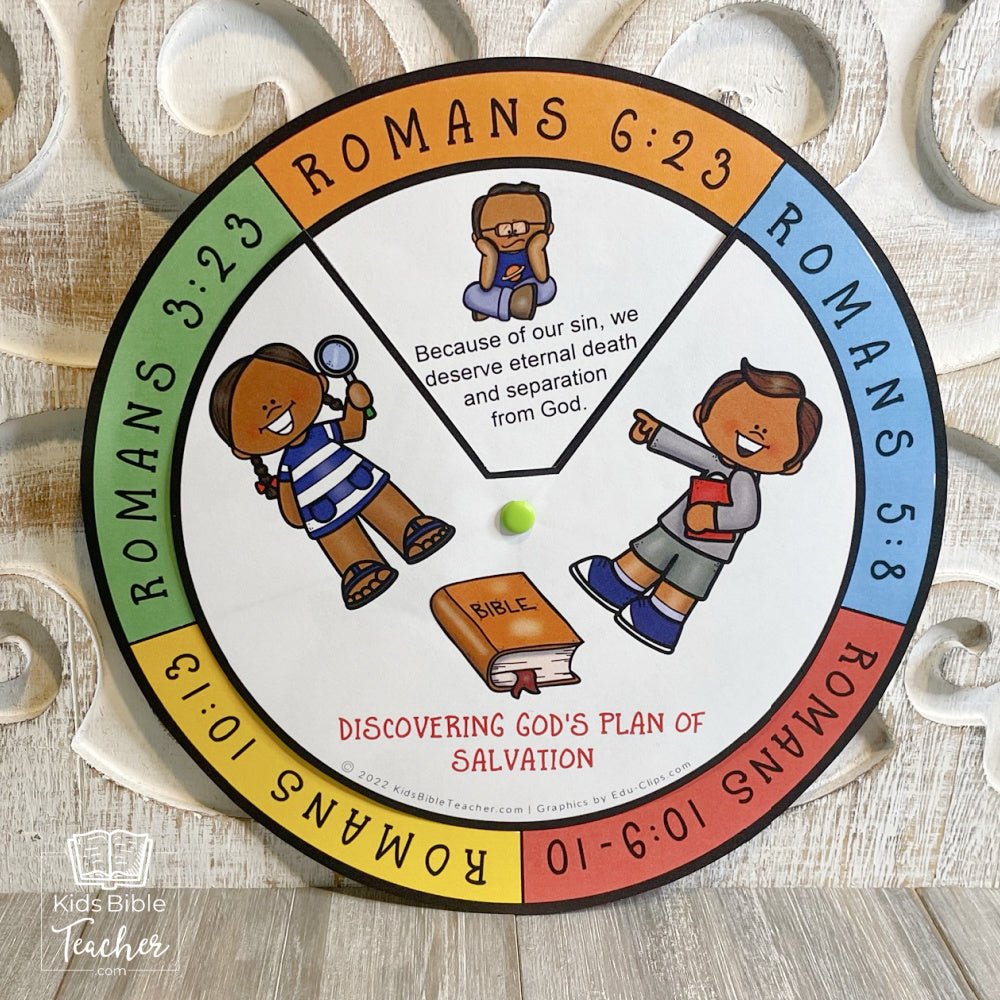 Romans Road Spinner Salvation Bible Craft – Kids Bible Teacher