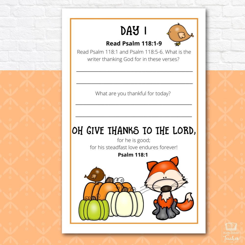 Thanksgiving Journal Pages with Thanksgiving Bible Verses UNDATED ...