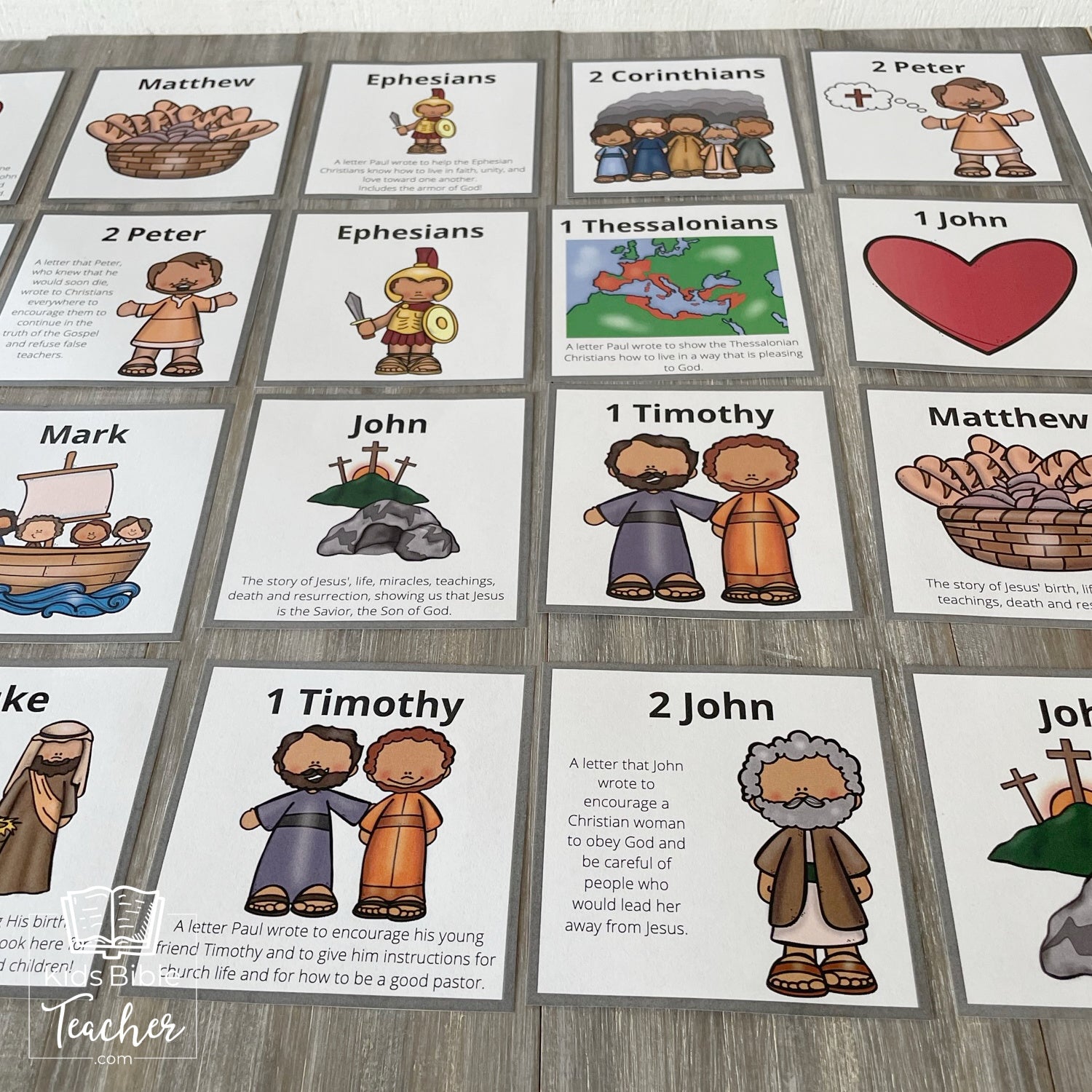 Bible Match Game - Bible Memory Game for New Testament Books of the Bi ...