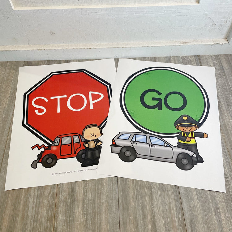 Stop and Go Bible Verse Game for Preschoolers through 4rth Graders ...