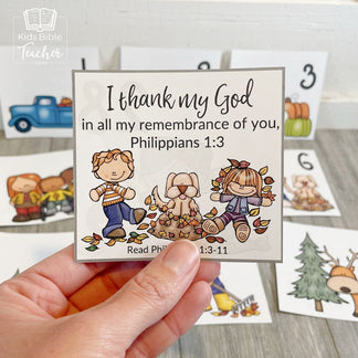 Thanksgiving Calendar Cards with Bible Verses - November Calendar Card ...