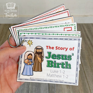 Jesus' Birth Posters and Mini Cards for Christmas – Kids Bible Teacher