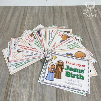 Jesus' Birth Posters and Mini Cards for Christmas – Kids Bible Teacher