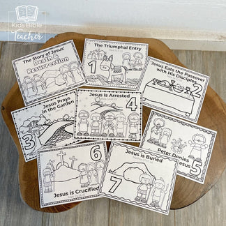 Jesus' Death and Resurrection Activity Easter Booklet Pages and Mini C ...