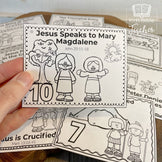 Jesus' Death and Resurrection Activity Easter Booklet Pages and Mini C ...