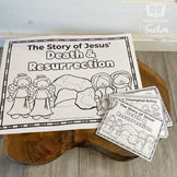 Jesus' Death and Resurrection Activity Easter Booklet Pages and Mini C ...