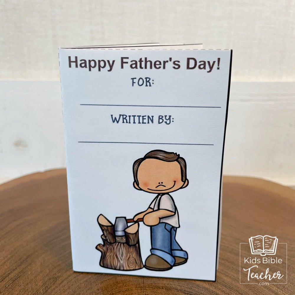 Generic Father's Day Mini Book Craft with Bible Verses for Dads, Step ...