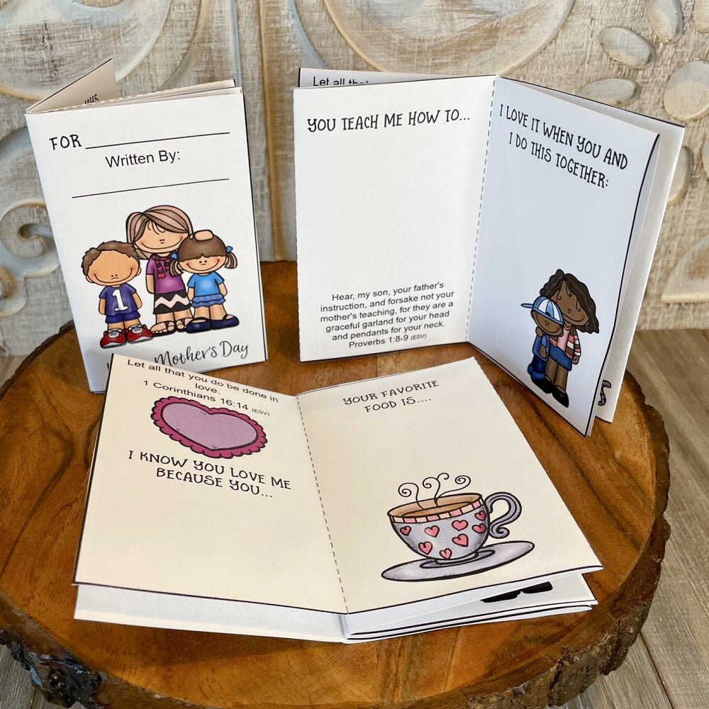 Generic Mother's Day Mini Book Craft with Bible Verses – Kids Bible Teacher